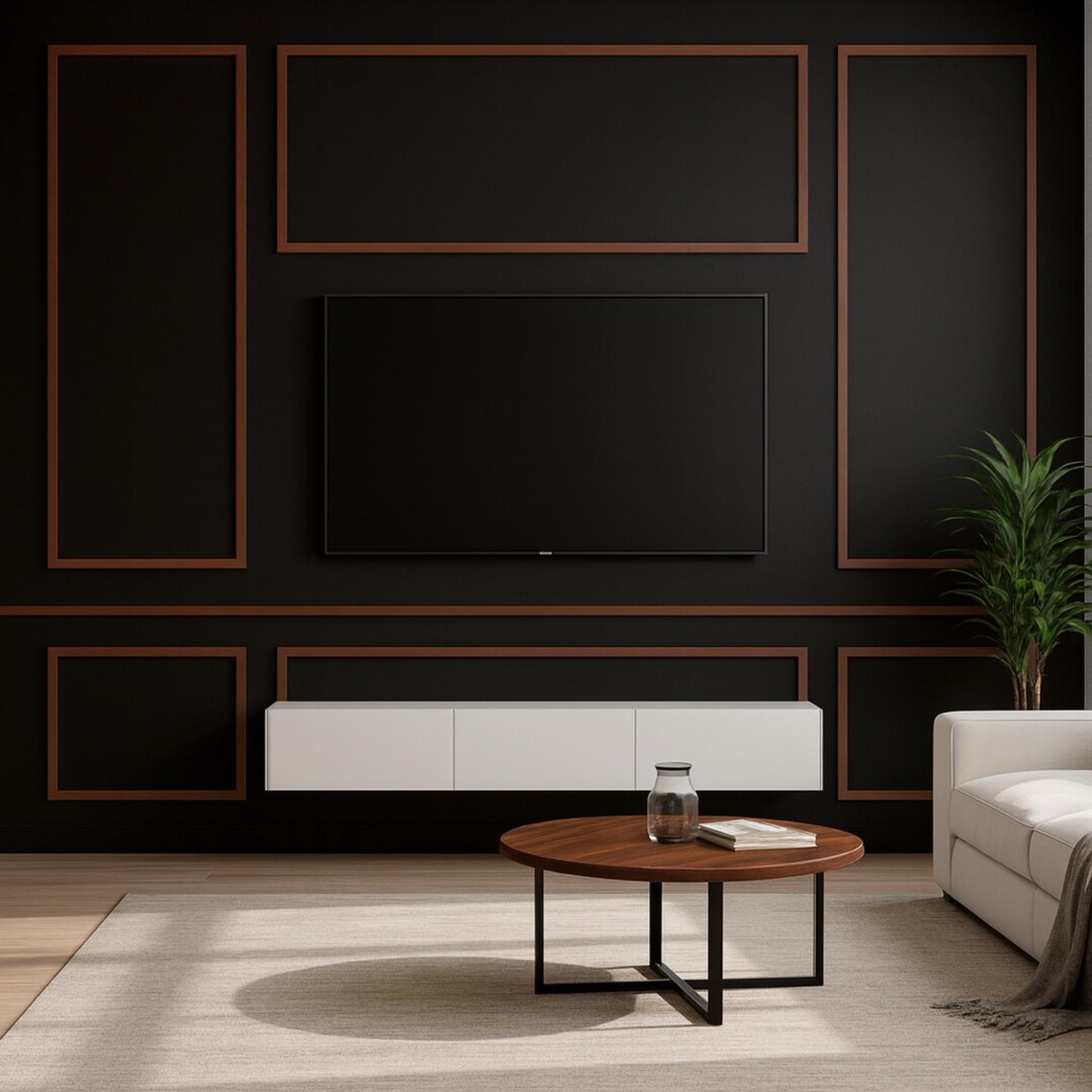 Classic Rectangular Wall Molding Kit for TV Accent Walls | Easy to ...