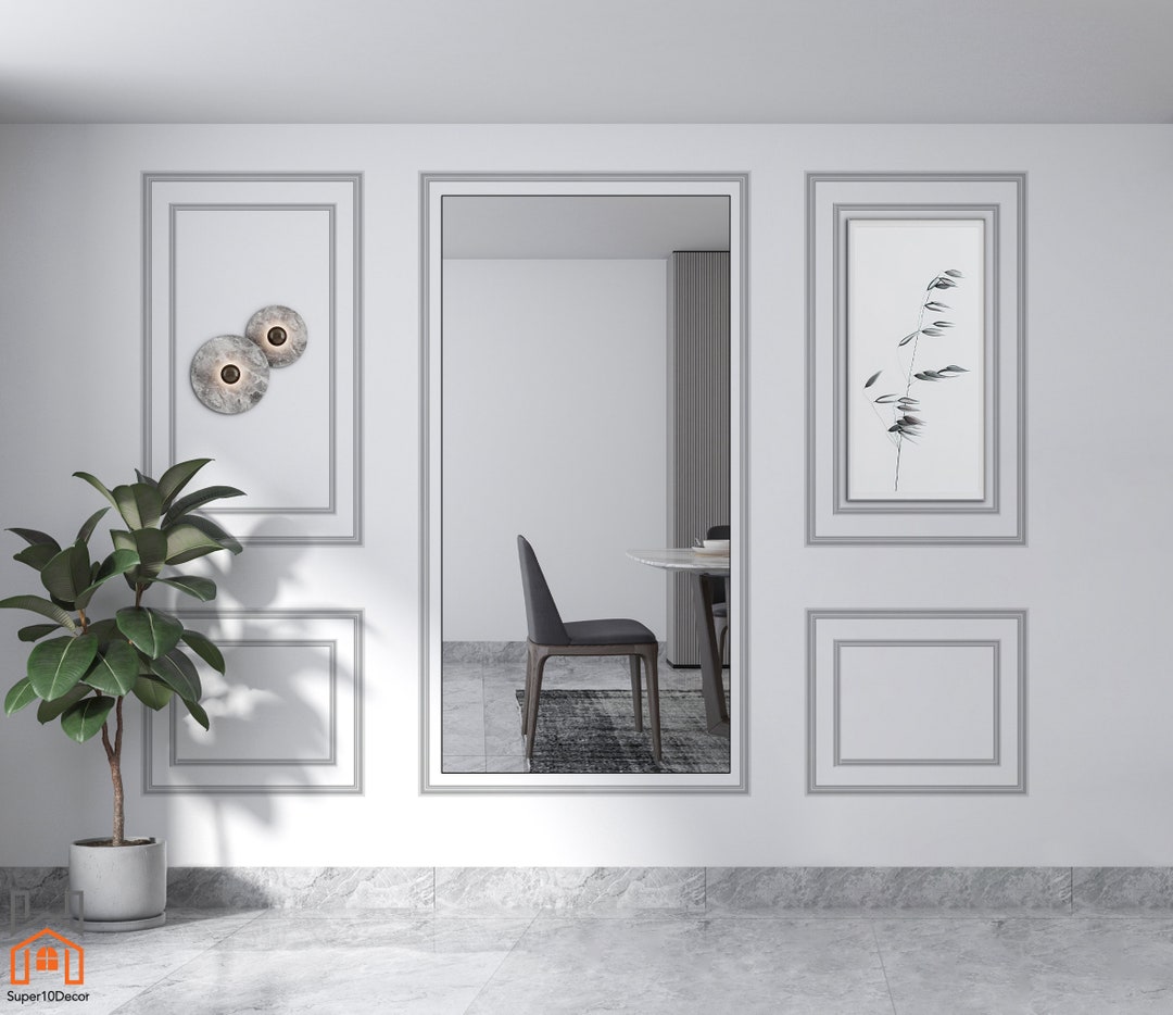 Wainscoting Kit, Molding Trim, Wall Frame Molding, Ready Cut Molding ...