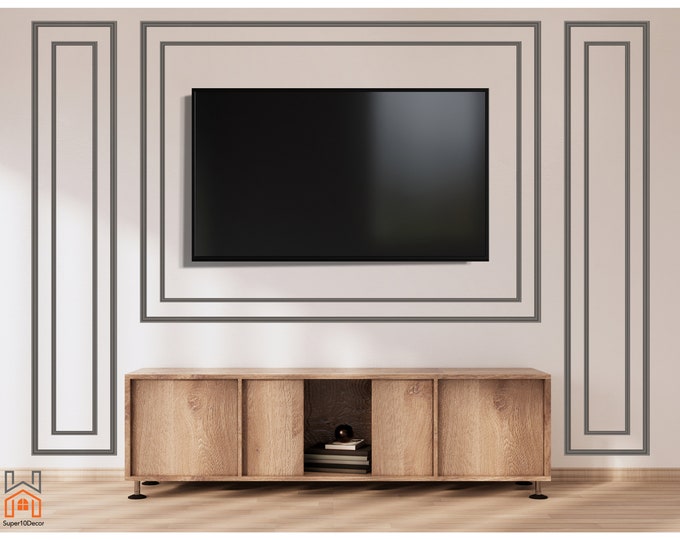 Tv for Molding, Wall Art Molding, Wall Molding Custom, Panel Kit, Room ...