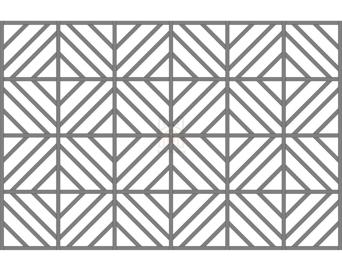 Grid Wall Molding Panel – Custom Polystyrene Trim With Diagonal ...
