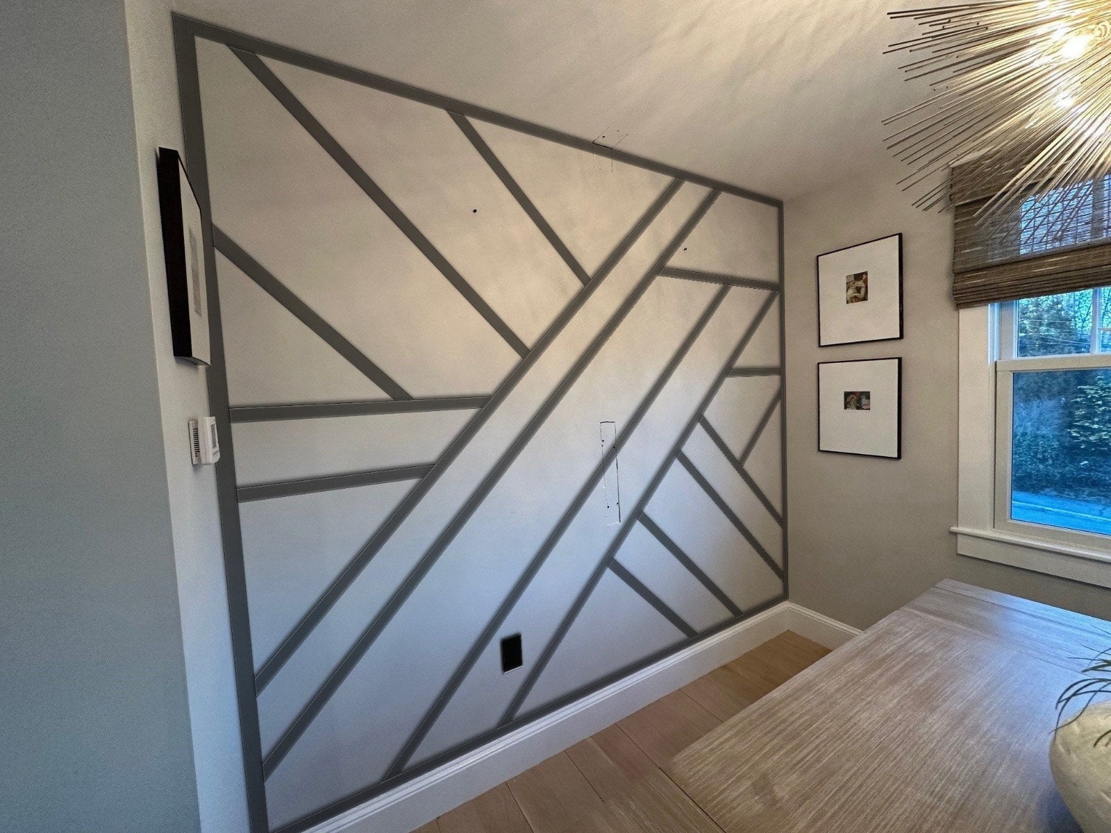 Custom Wall Panel Molding Kit | Diagonal Polystyrene Trim for Feature ...