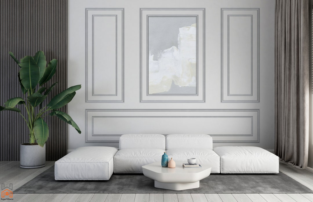 Wall Frame Molding, Wainscoting Kit, Custom Wall Design, Wall Covering ...