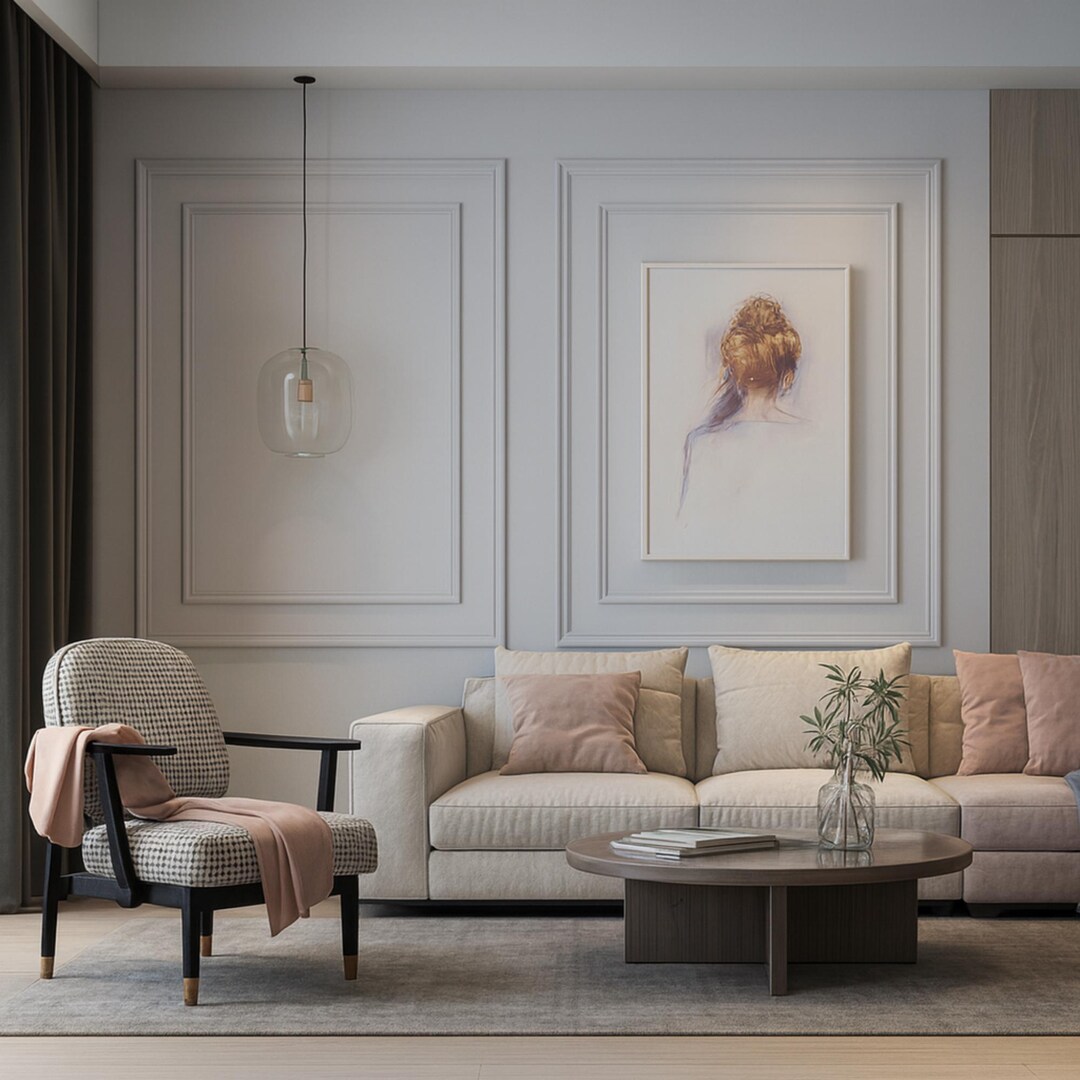 Decorative Wall Frame Molding Kit With Layered Rectangular Panels ...