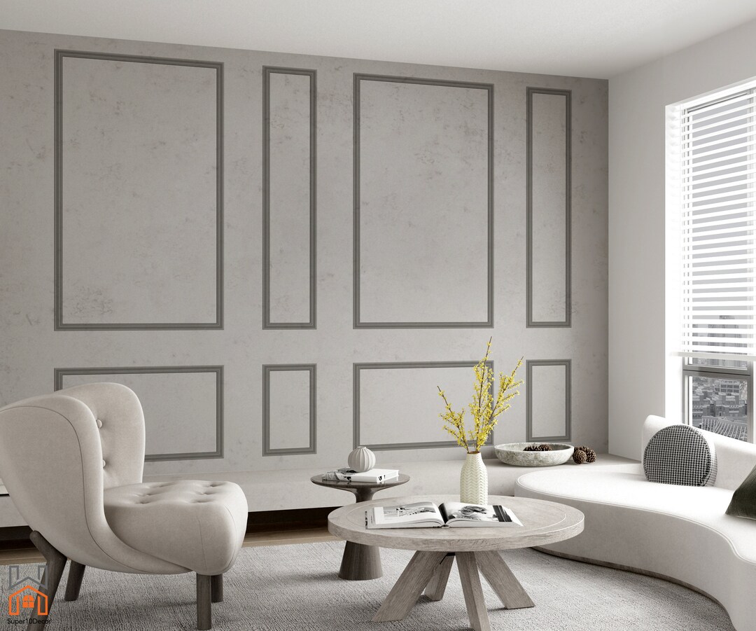 Custom Wall Molding, Ready to Assemble Wall Moulding Kit, Wall Design ...