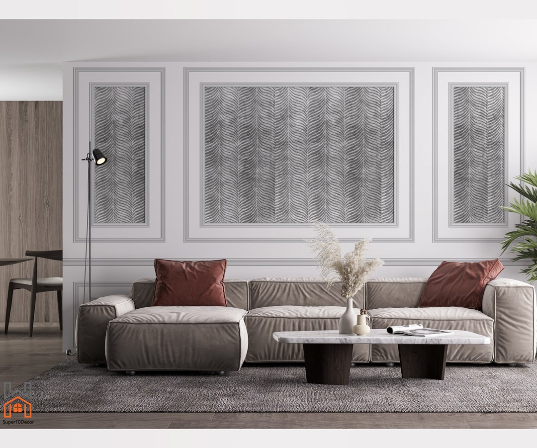 Wall Molding Custom, Ready to Assemble Wall Moulding Kit, Wainscoting ...