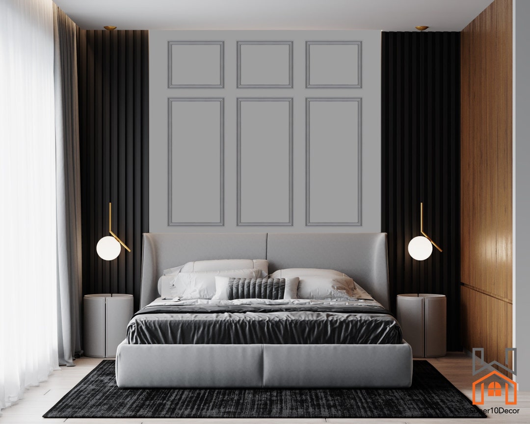Frame Molding, Wainscoting Panels, Wall Trim Kit, Custom Wall Decor ...