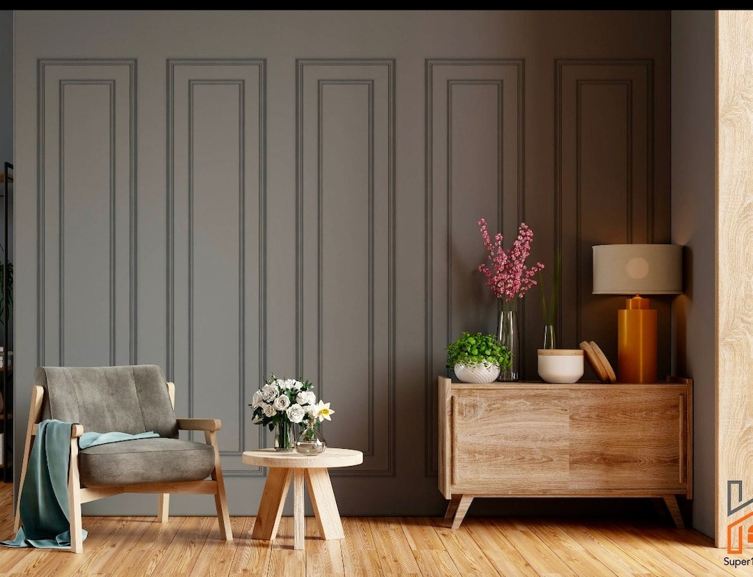 The Custom-made Wall Molding Project We Completed for Neil, 2 Walls - Etsy