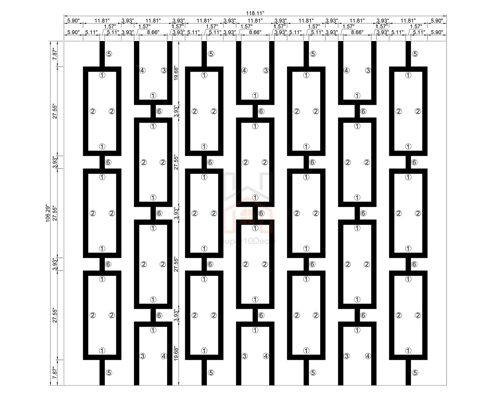 Custom Rectangular Wall Molding Panels – Decorative Polystyrene Trim ...