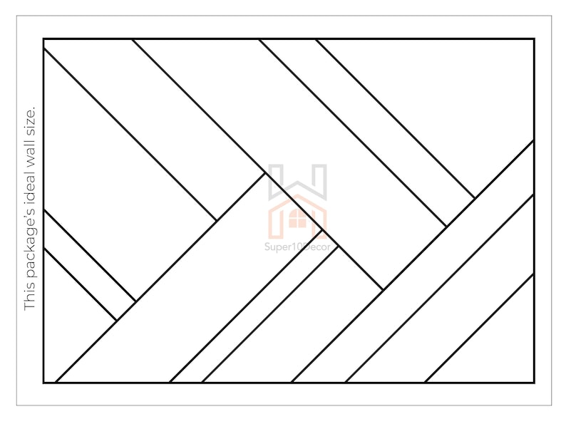Diagonal Wall Molding Panel Design | Custom Polystyrene Trim Set for ...