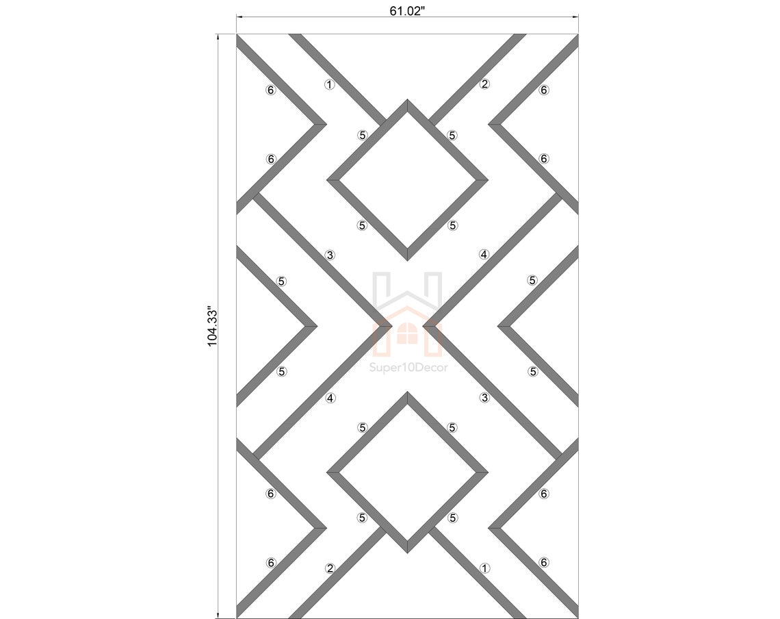 Diamond Pattern Wall Frame Molding – Handmade Polystyrene Panels for ...