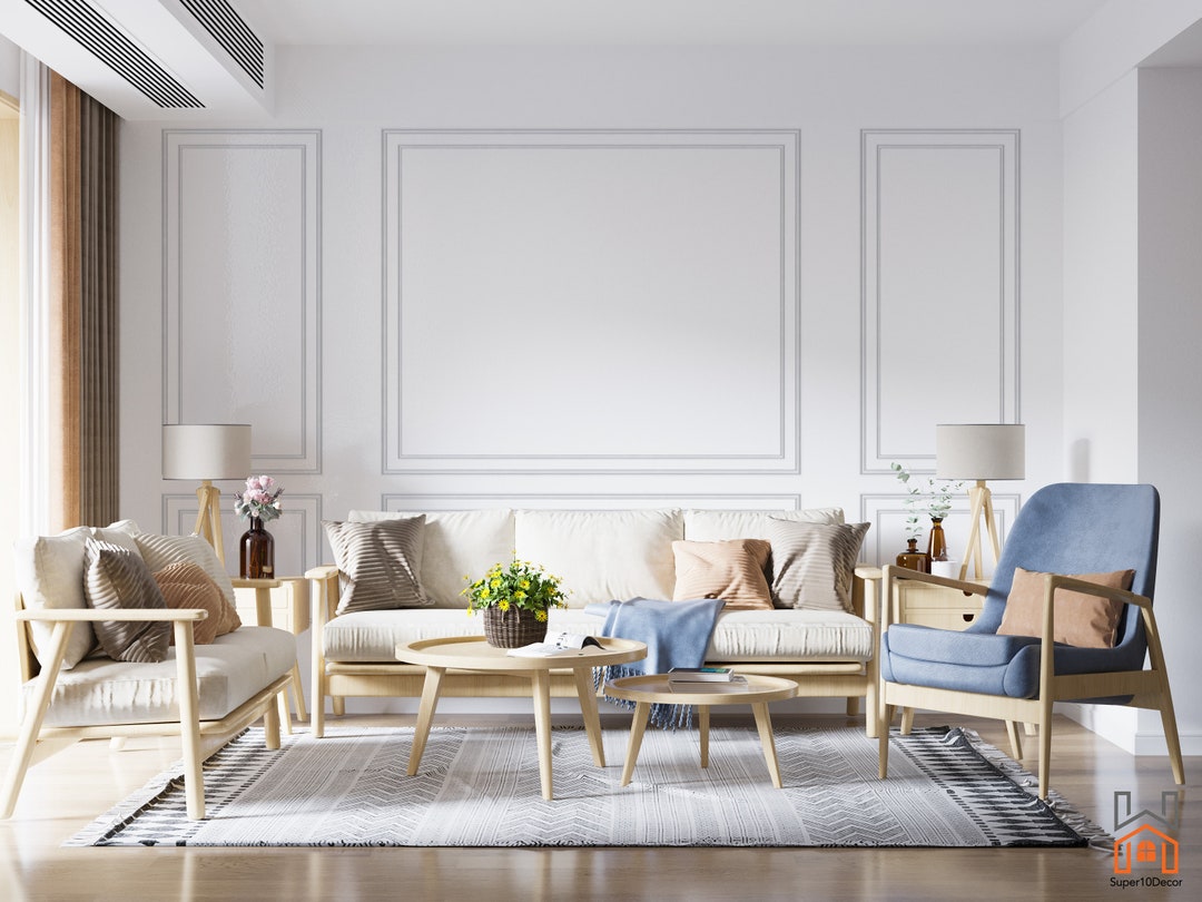 Wall Frame Molding, Custom Wall Design, Wall Art Molding, Pre-cut Wall ...