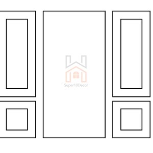 Wall Moulding Kit Rectangles, Wall Molding Package, Accent Wall Trim ...