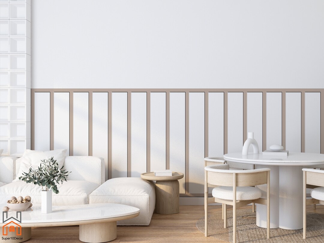 Wall Molding Package Ready to Assemble, Chair Rail Kit, Wainscoting Kit ...