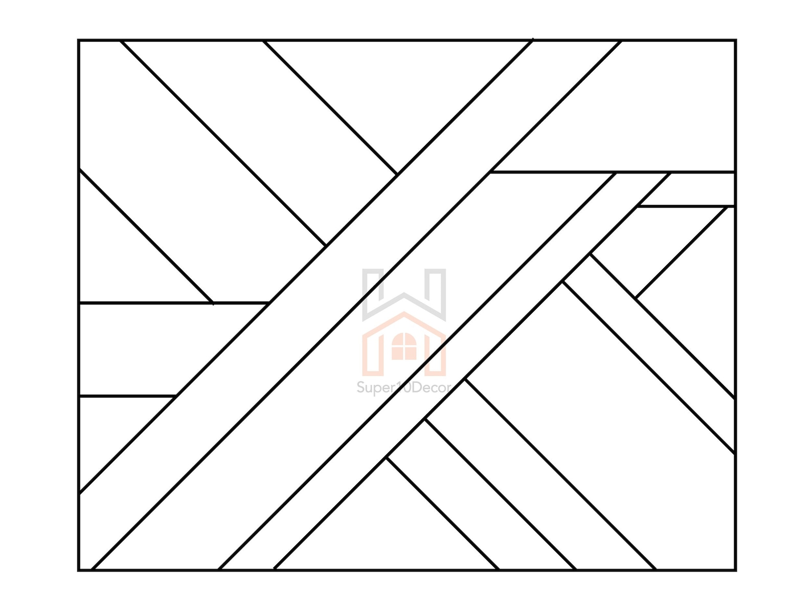 Custom Wall Panel Molding Kit | Diagonal Polystyrene Trim for Feature ...