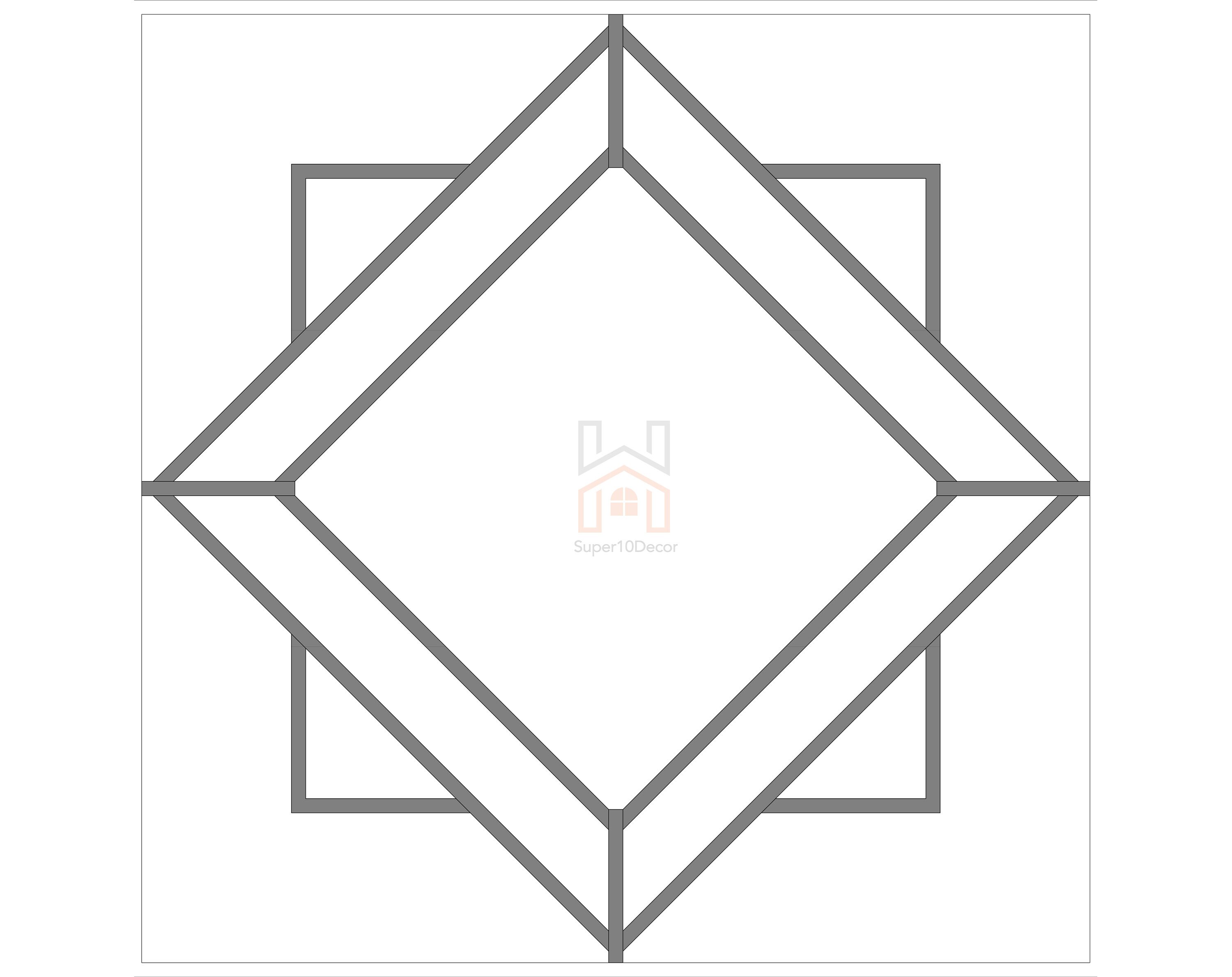 Geometric Wall Molding for TV | Easy-to-install Pre-cut Trim Kit ...