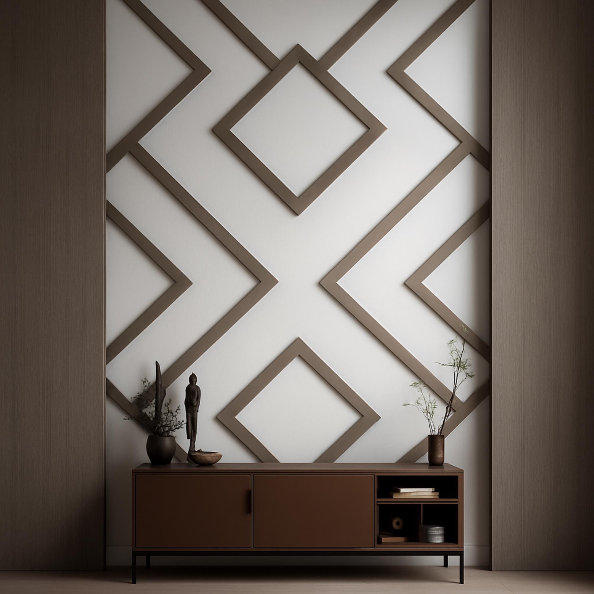 Diamond Pattern Wall Frame Molding – Handmade Polystyrene Panels for ...