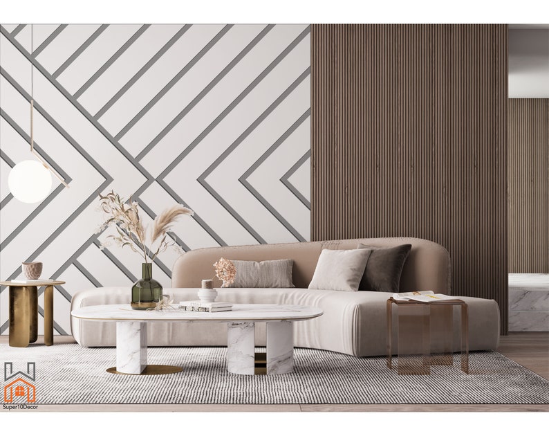 Diagonal Wall Molding Panel – Custom Polystyrene Trim With Modern ...