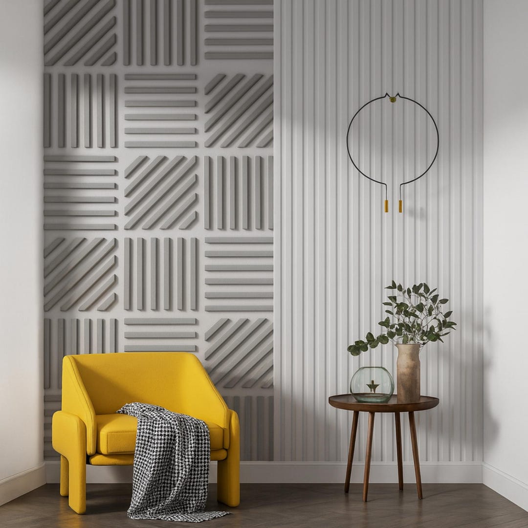 Modern Textured Wall Panel – Shock-resistant Polystyrene Molding for ...
