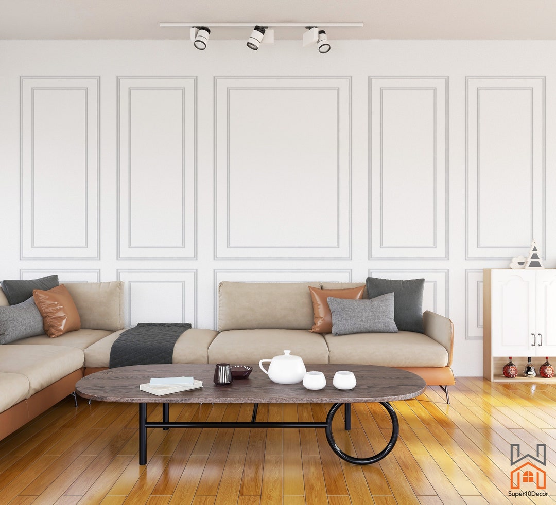 Custom Wall Trim, Wall Frame Molding, Paintable Wall Decor, Molding for ...