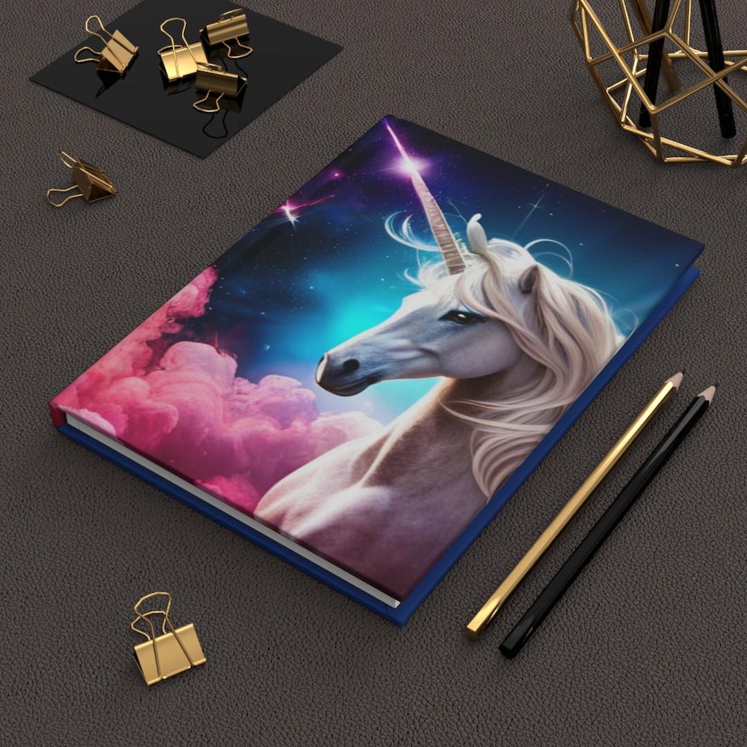 Unicorn in Space Stars Astral of Dream Journal - Etsy