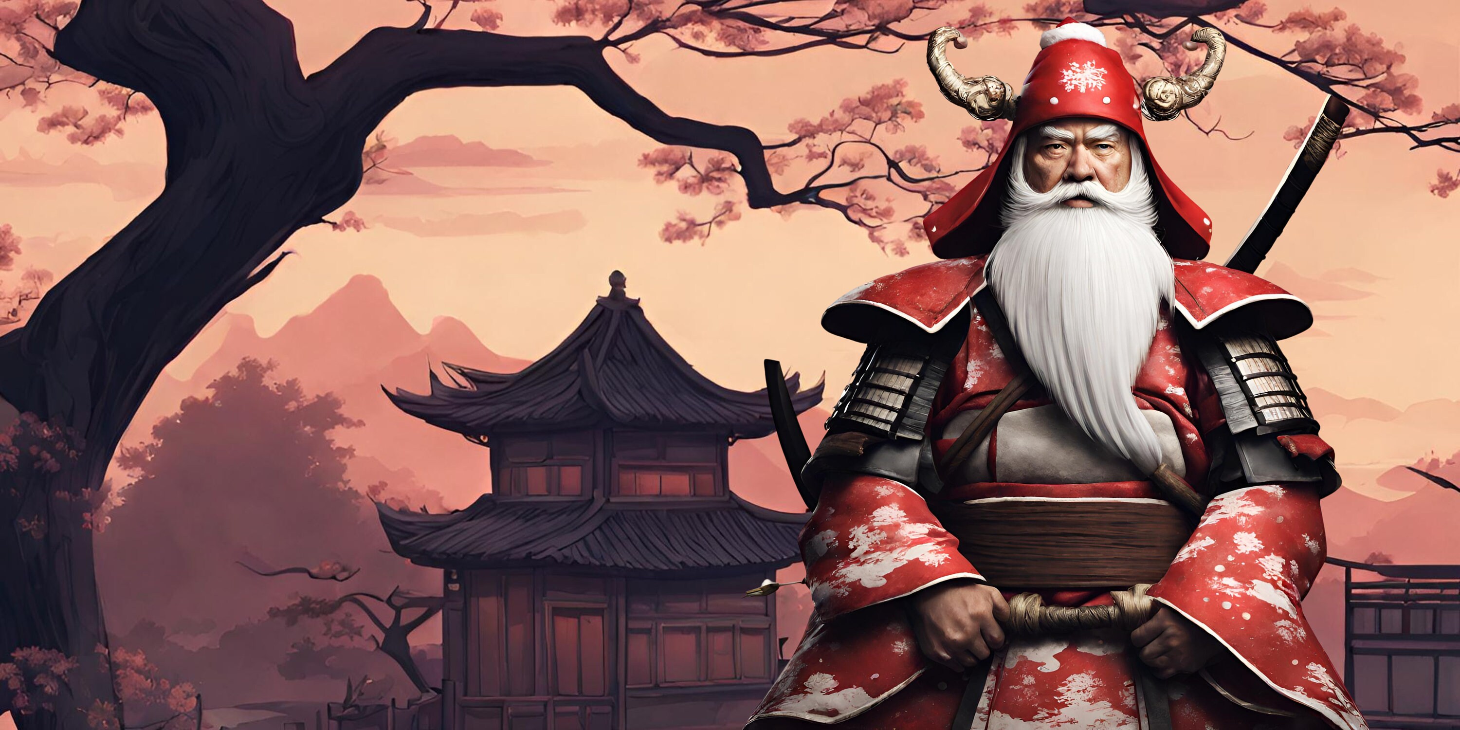 Santa Claus PNG Samurai / Samurai Design / Transparent - Etsy Canada