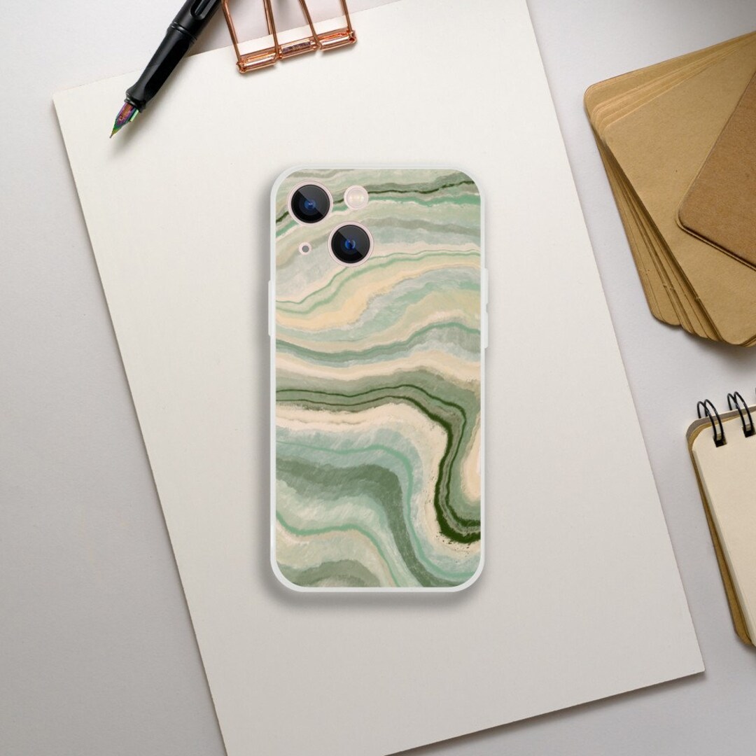 IPhone Flexi Shades of Green and Yellow Design - Etsy