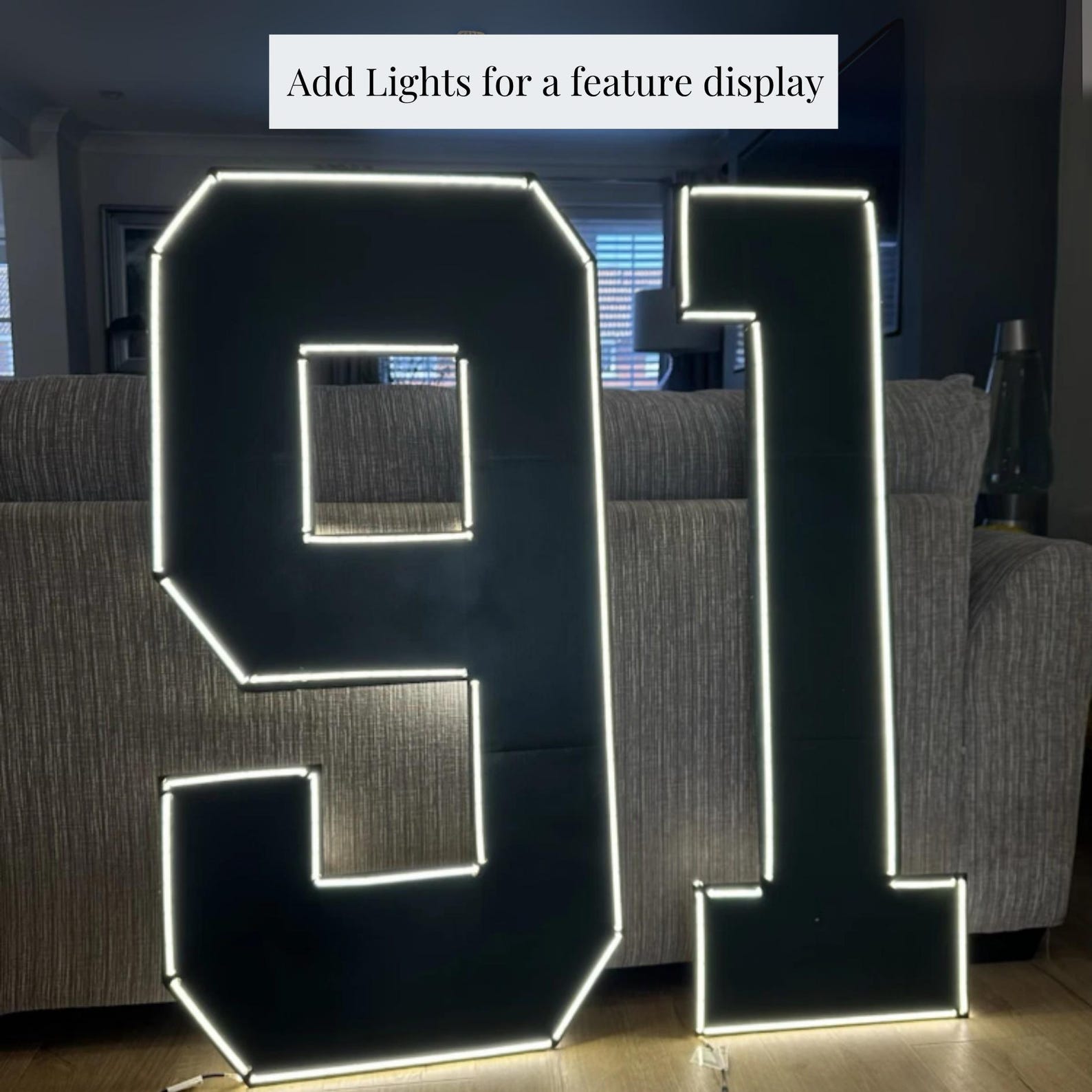 4FT GIANT Cardboard Numbers - DIY Party Decoration – Large Display ...