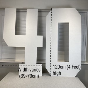 4FT GIANT Cardboard Numbers - DIY Party Decoration – Large Display ...