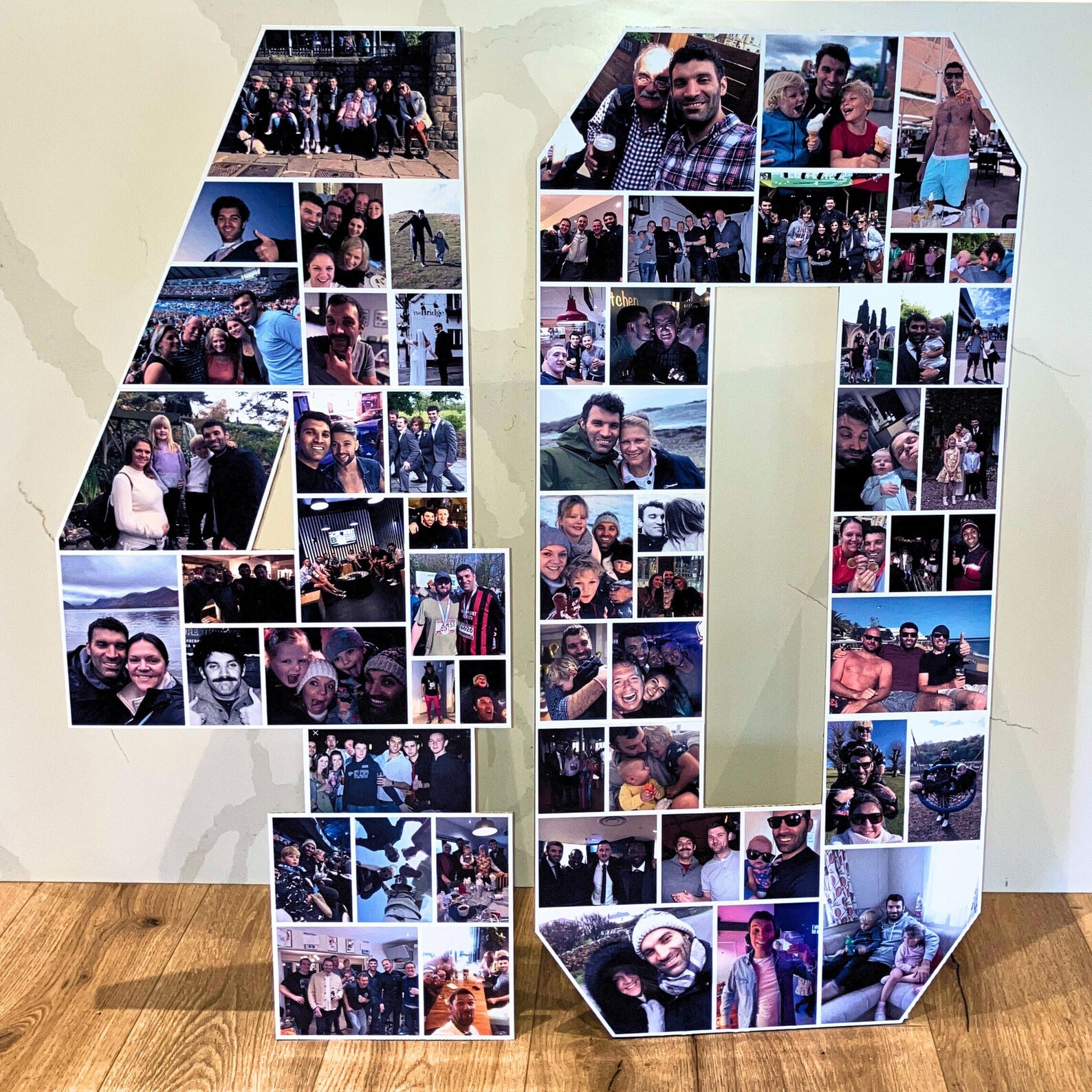 3FT Photo Collage Number - Designed Party Decoration - Large Sign ...