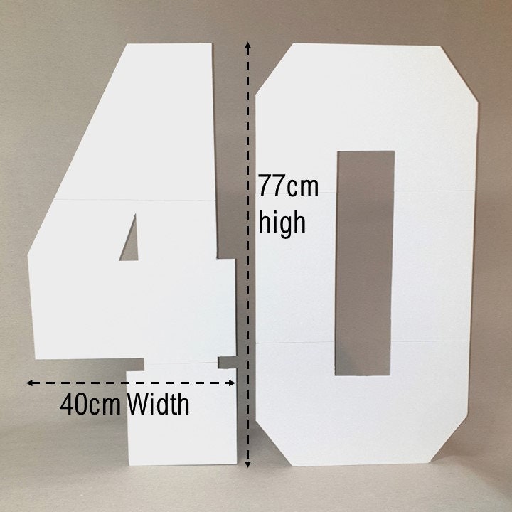 77cm Large Cardboard Numbers DIY Party Decoration Large Display ...