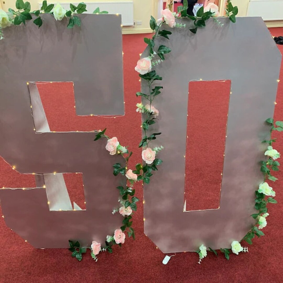 4FT GIANT Cardboard Numbers DIY Party Decoration Large Display ...