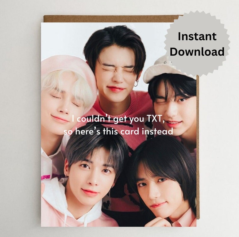 Printable Kpop Digital Card Instant Download Printable - Etsy