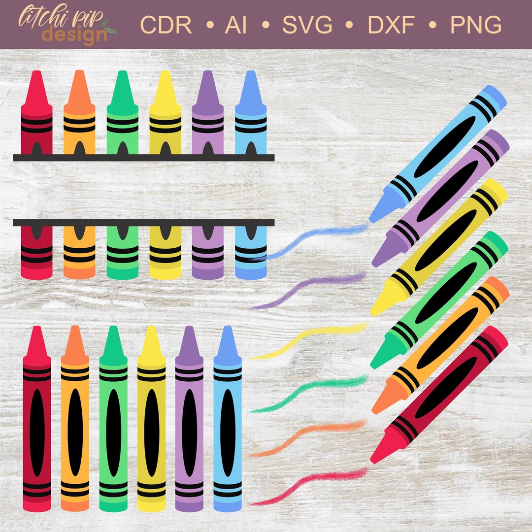 Crayon Design Bundle - Etsy