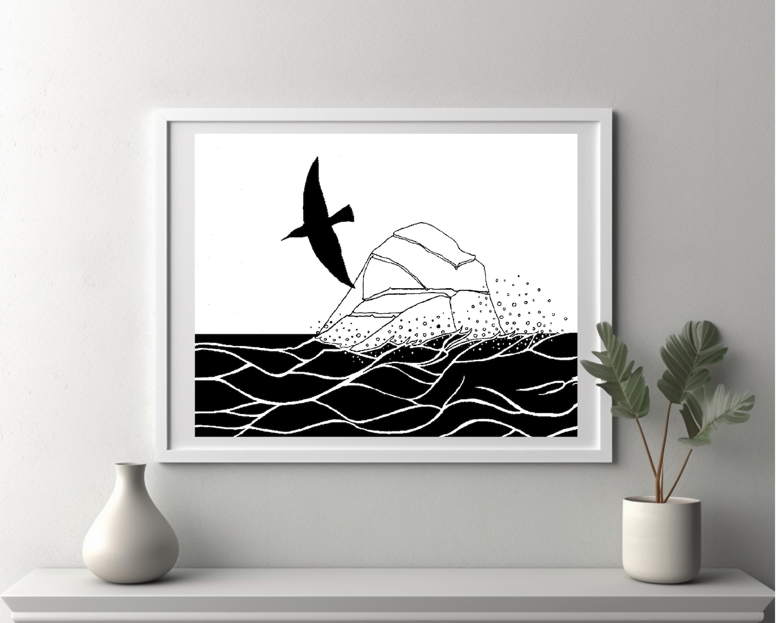 ICEBERG. Ink Drawing Digital Print Poster Tattoo Wall Art Book Magazine ...