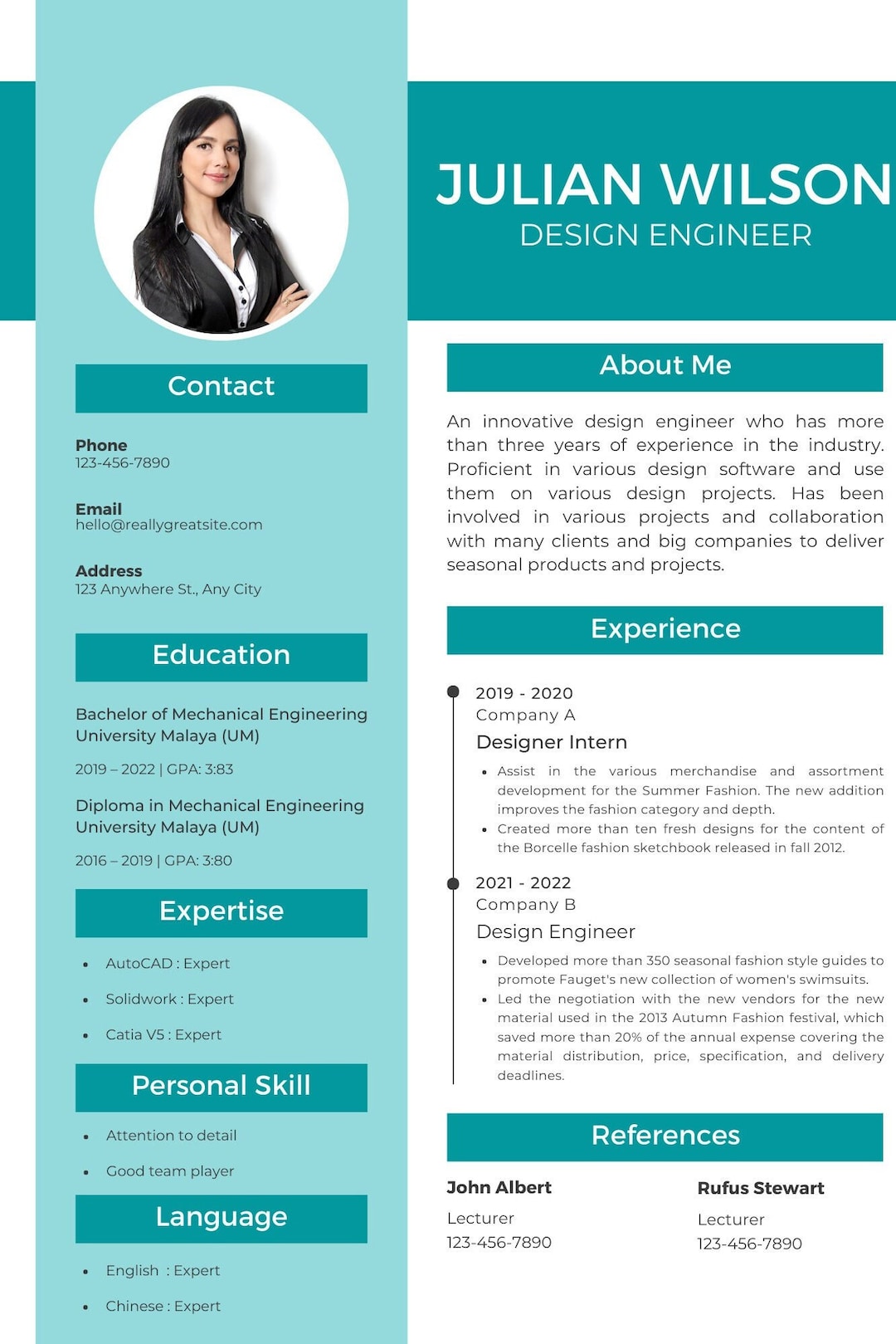 10 RESUME TEMPLATES - Etsy