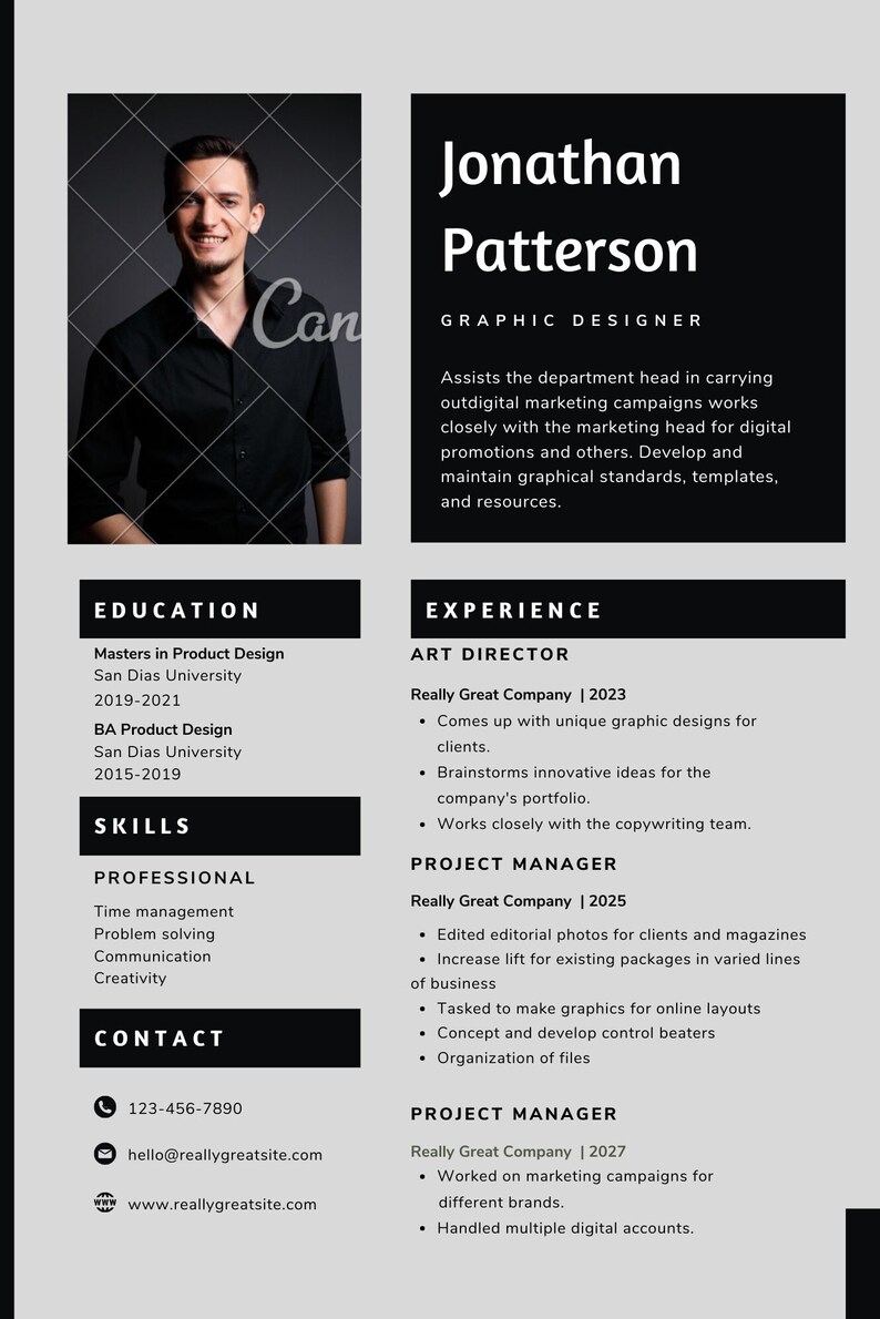10 RESUME TEMPLATES - Etsy