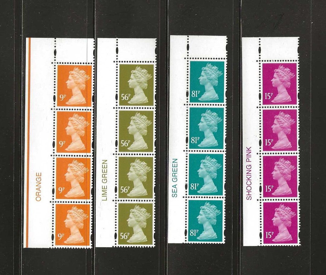 GB Y Series Machins Control Strips X 4 Mint Never Hinged, Face Values ...