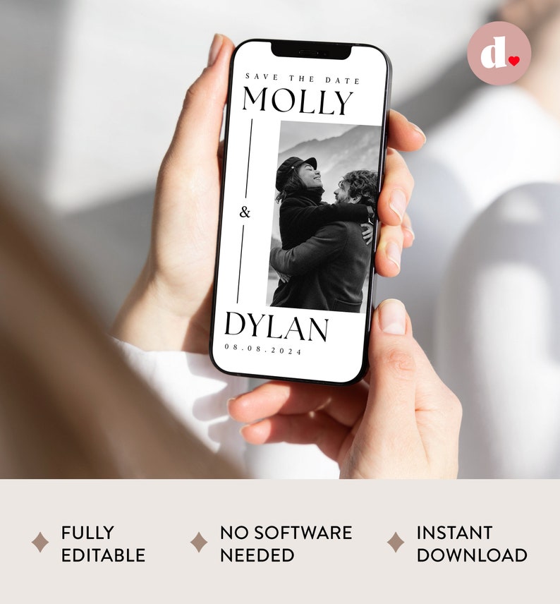 Save the Date Template Digital Download Wedding Invitation - Etsy Australia