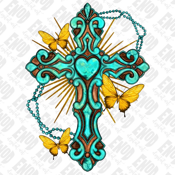 Butterfly and Cross Png - Etsy