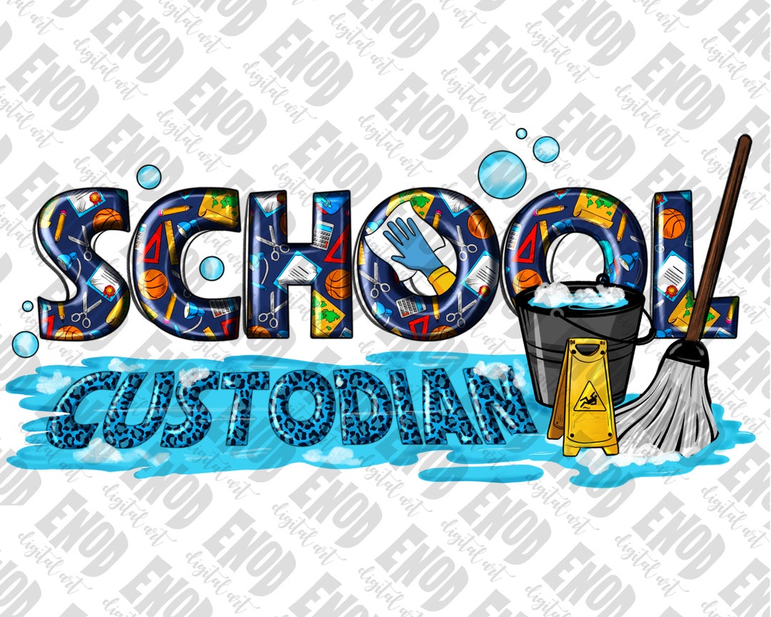 School Custodian Png Sublimation Design Download - Etsy