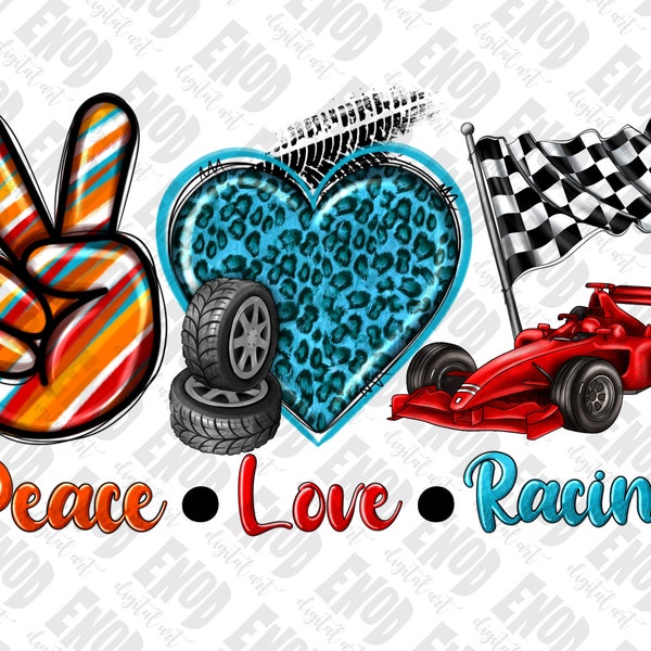 Peace Love Race Svg - Etsy