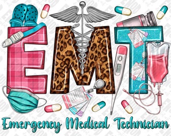EMT Emergency Medical Technician Png Sublimation Design - Etsy