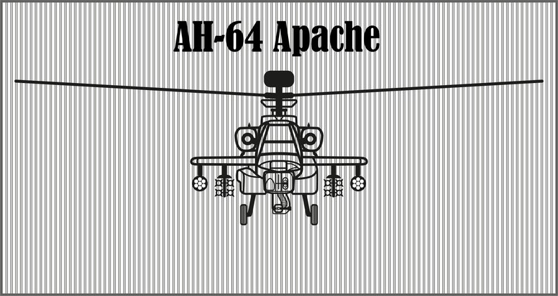 Boeing AH-64 Apache SVG DXF - Etsy