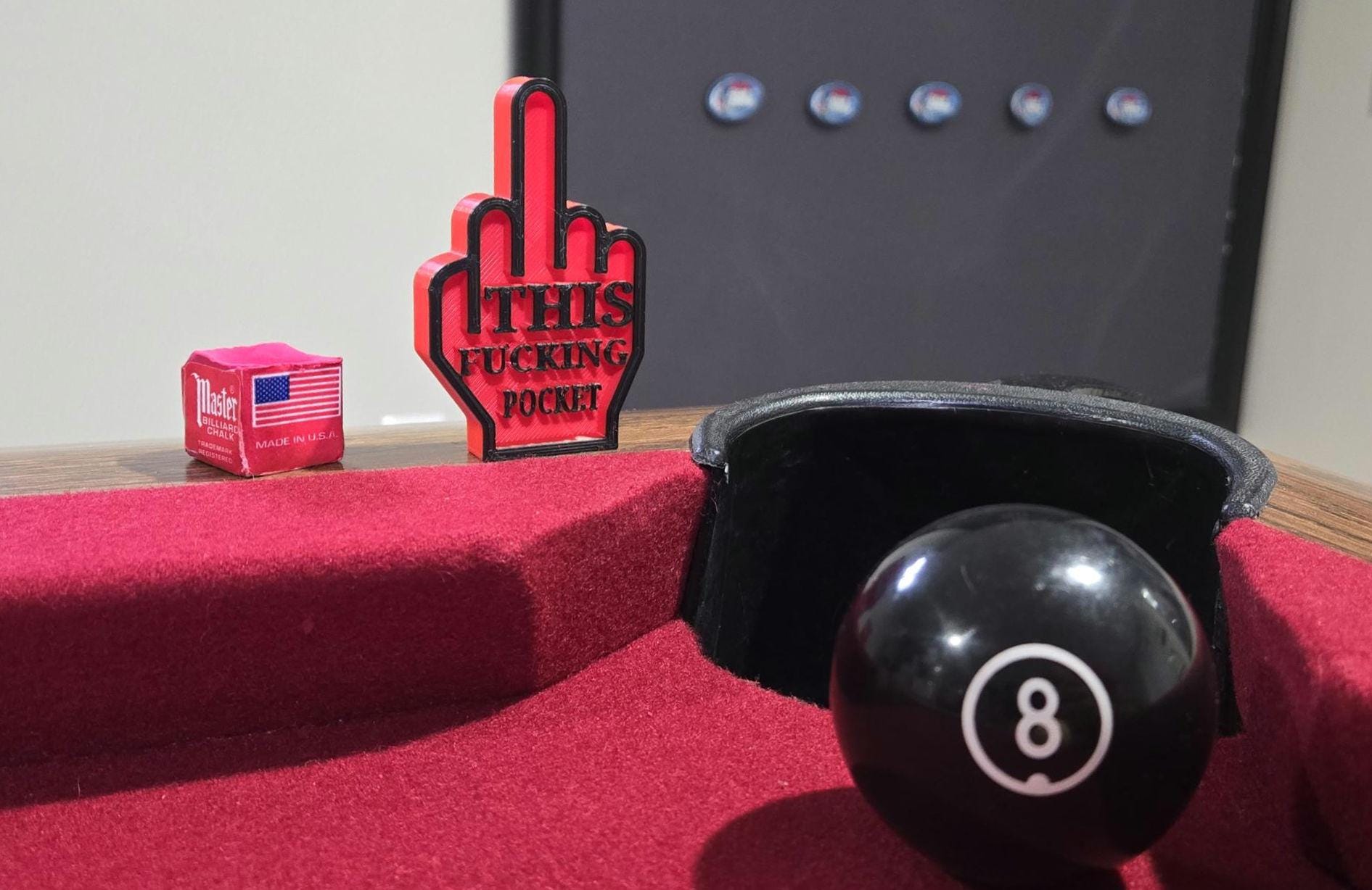 8 Ball Middle Finger Pocket Marker - Etsy