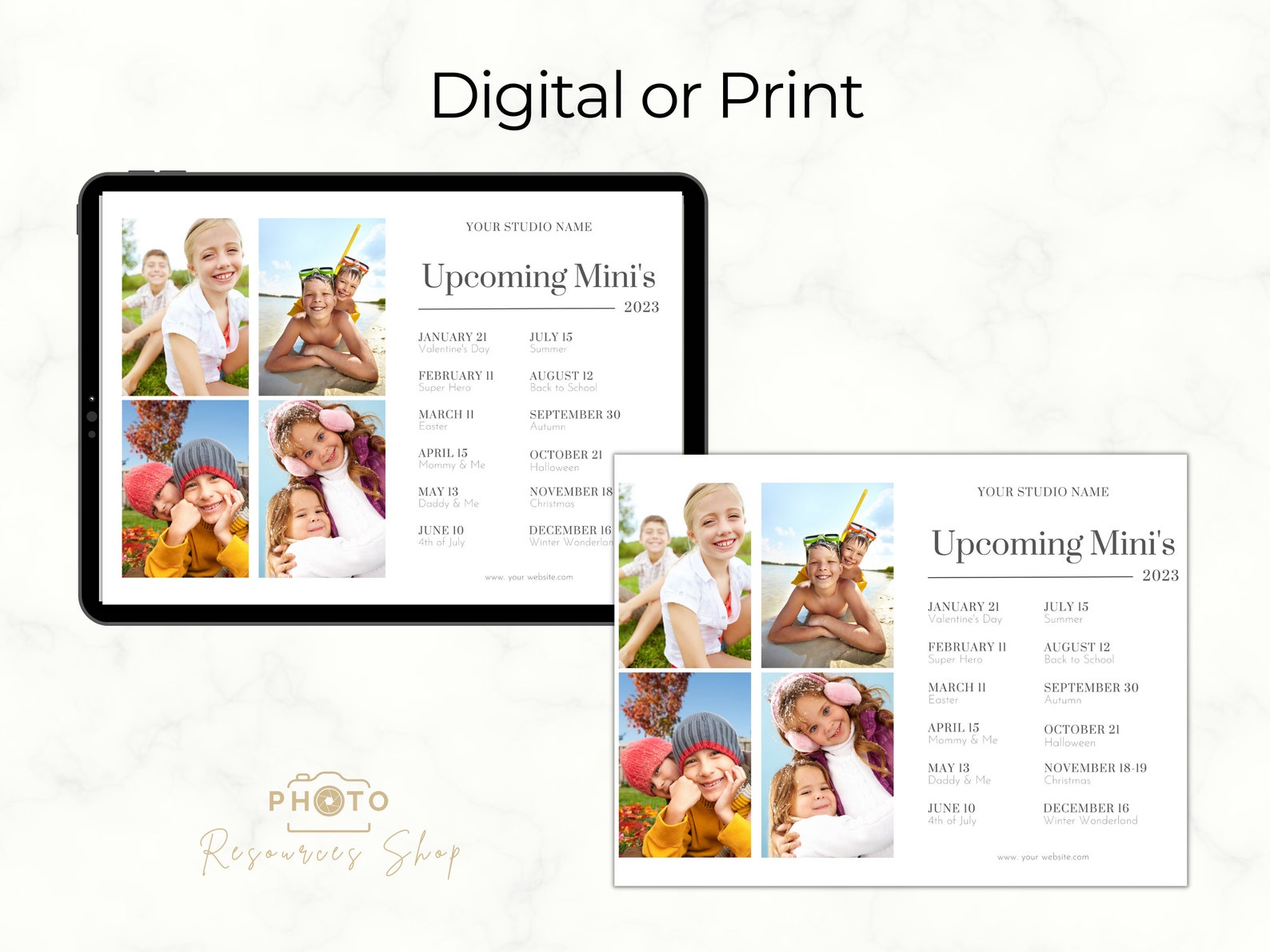 Upcoming Sessions Template, Photography CANVA Template, Mini Sessions ...