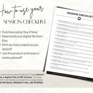 Photography Session Checklist Template | Photo Session List | Canva ...