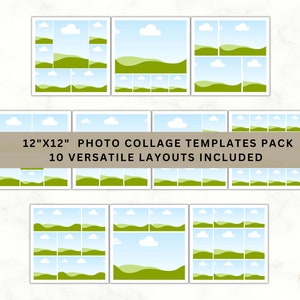 12x12 Photo Collage Bundle | Wedding Collage | Square Photo Collage ...