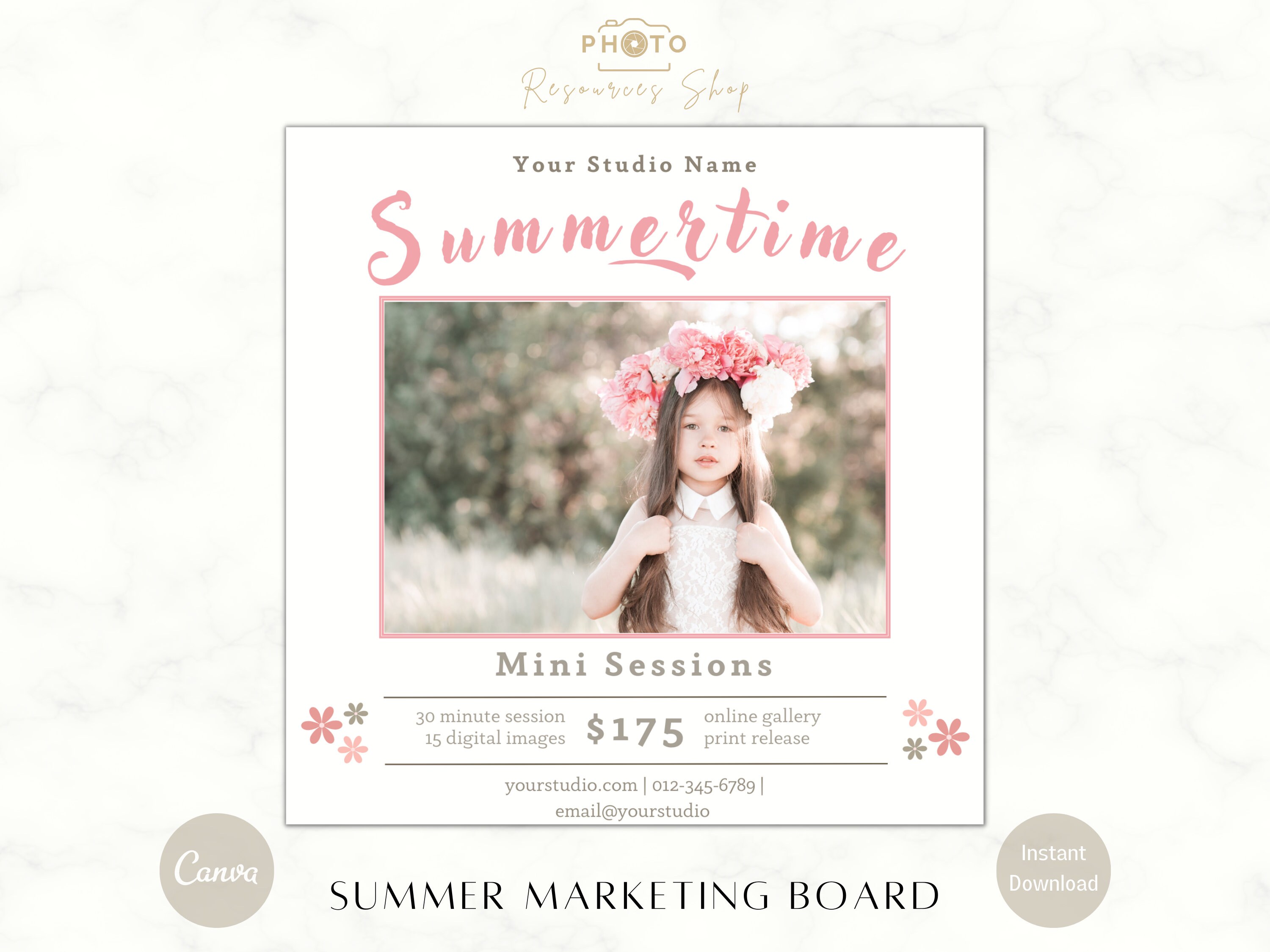 Editable Summer Mini Sessions Photography Template - Etsy