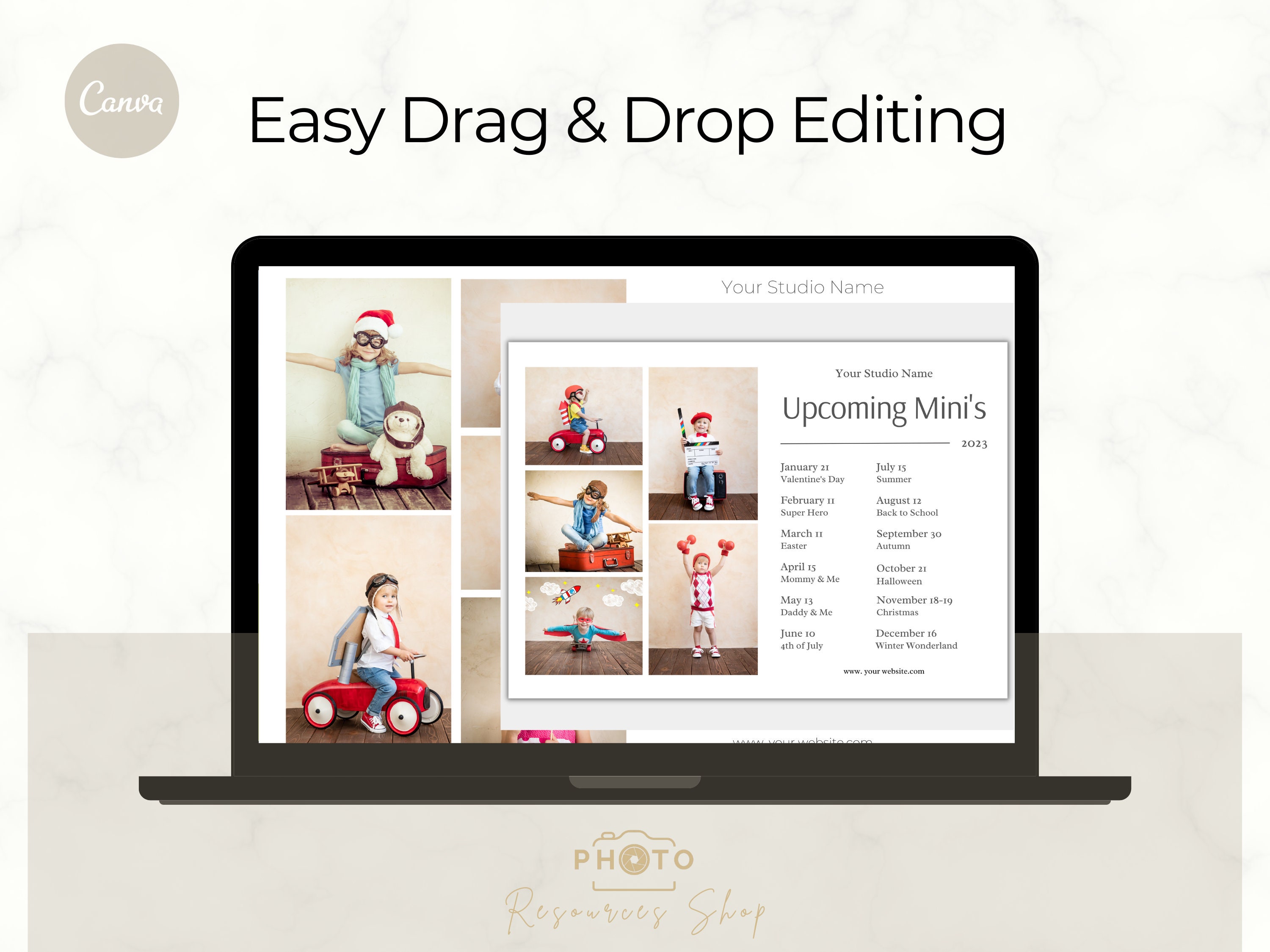 Upcoming Sessions Template, Photography CANVA Template, Mini Sessions ...