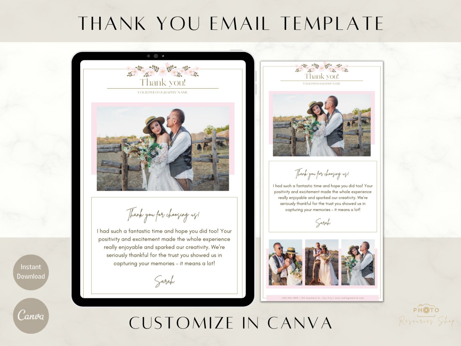 Thank You Email | Email Template | Email Marketing | Photographer Email ...
